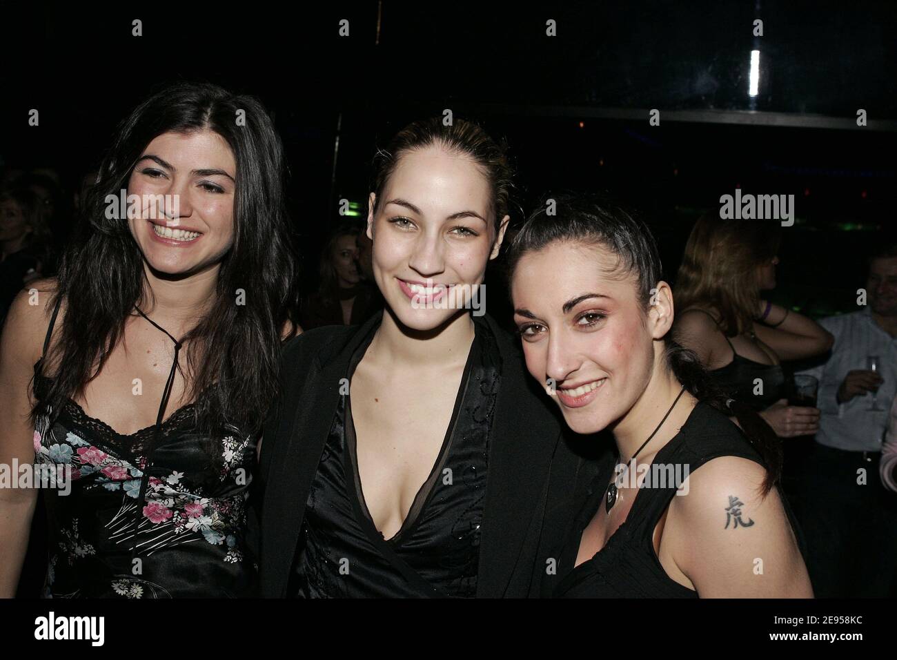 Anne-Laure Girbal (c) poses after the musical 'Le Roi Soleil' last show ...