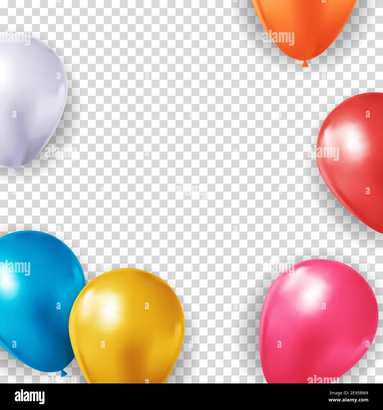 Realistic 3d balloon background for party, holiday, birthday, promotion ...