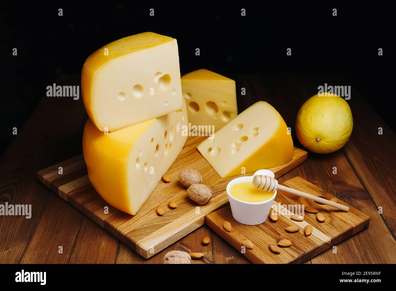 Medium hard cheese head edam hi-res stock photography and images - Alamy