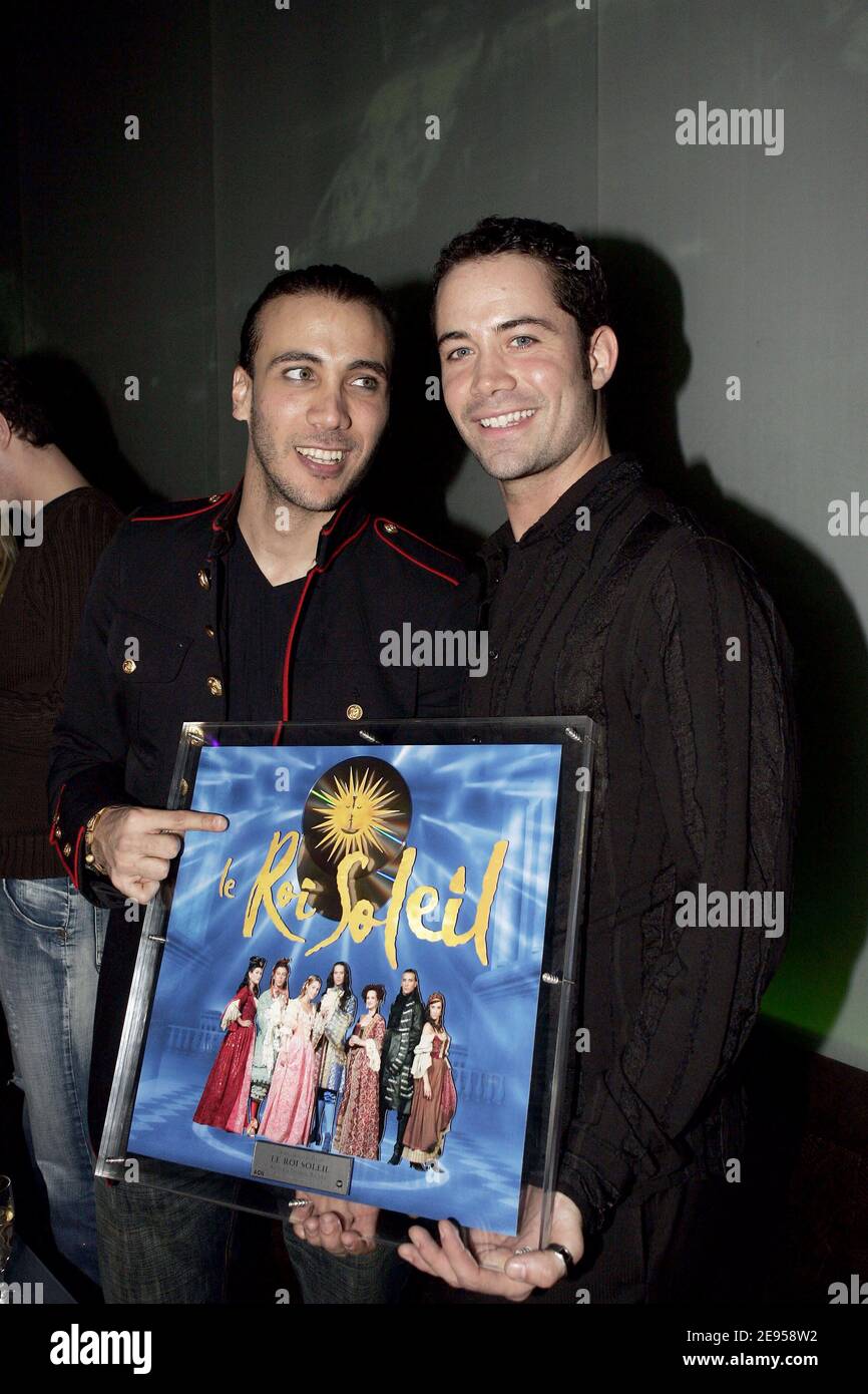 Emmanuel Moire (r) poses after the musical 'Le Roi Soleil' last show at ...