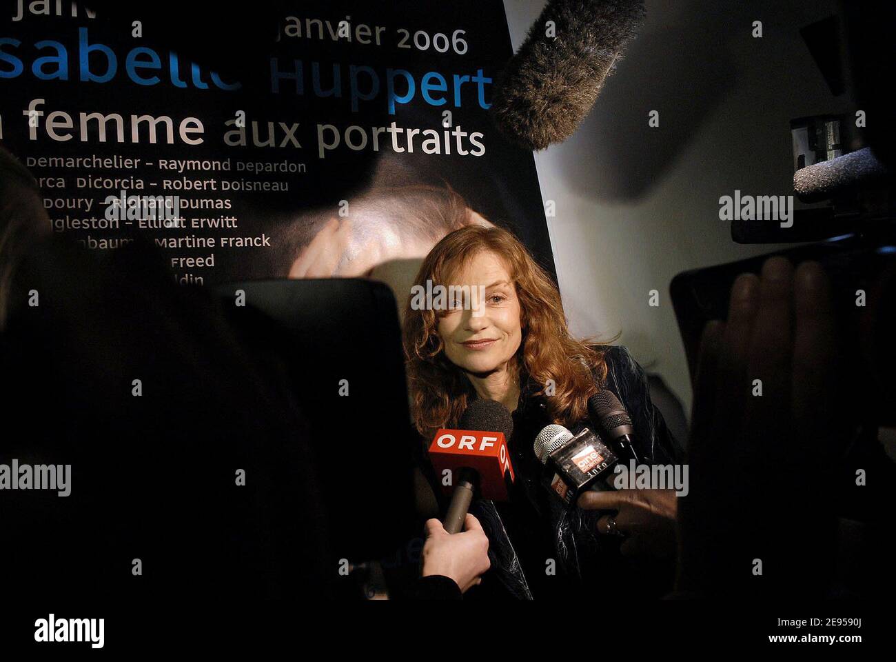 French actress Isabelle Huppert attends the exhibition 'La Femme aux ...