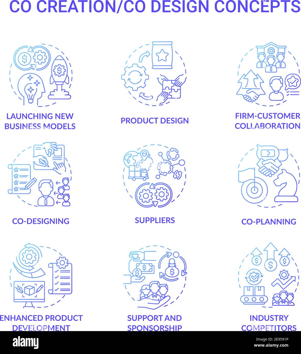 Co-creation concept icons set Stock Vector Image & Art - Alamy