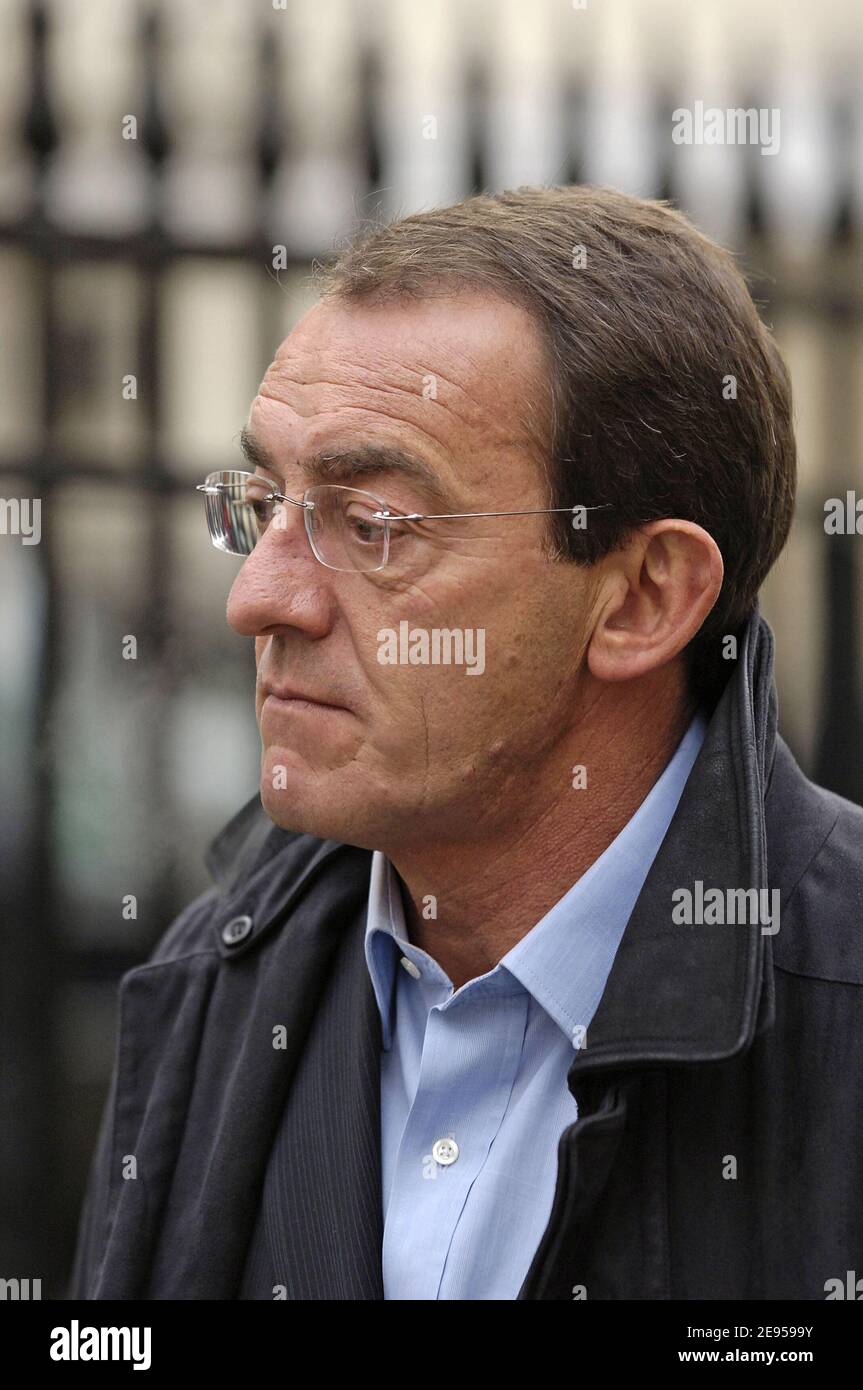 French TV presenter Jean-Pierre Pernaut attends the funeral of French ...