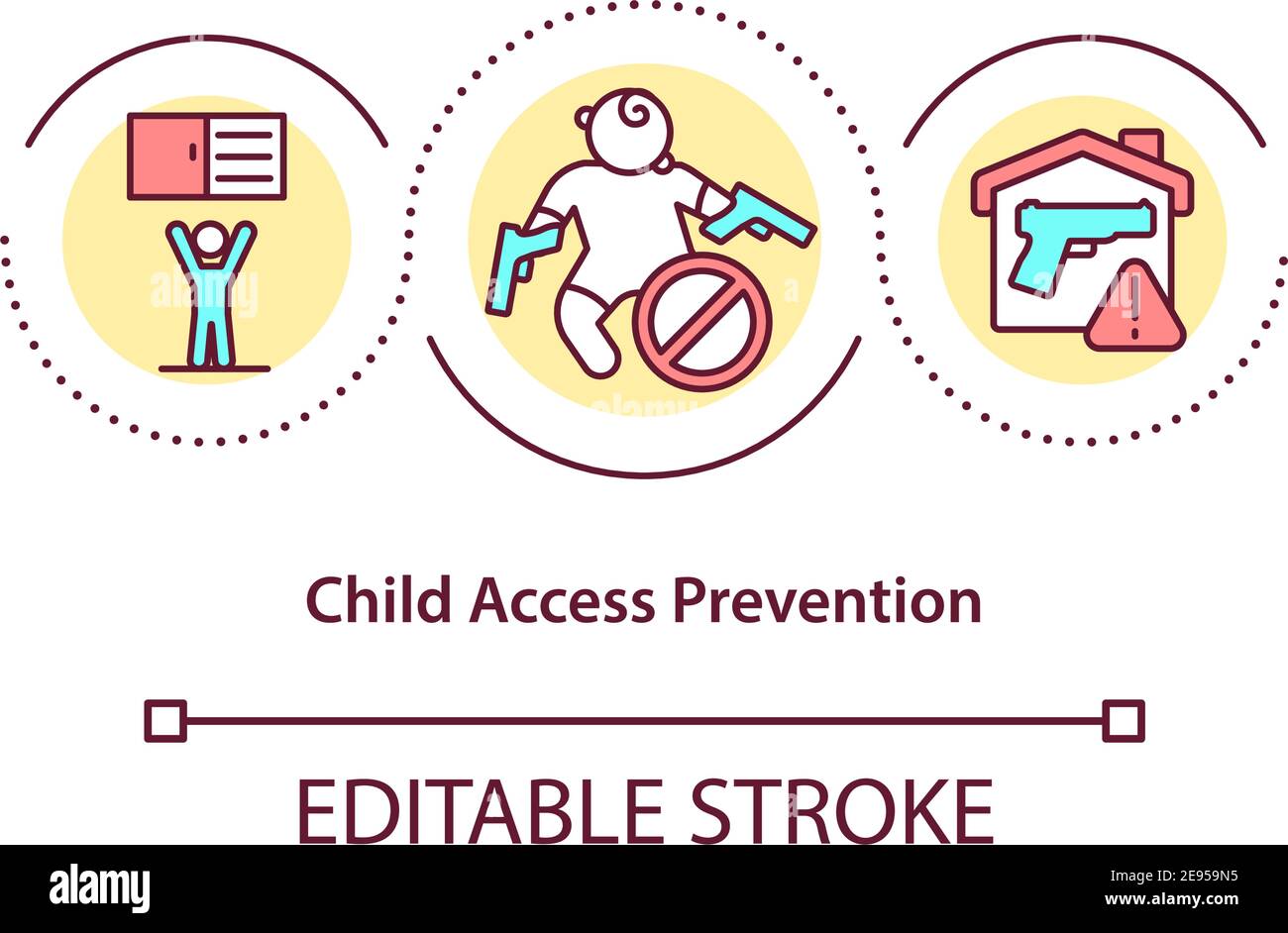 Child access prevention concept icon Stock Vector Image & Art - Alamy