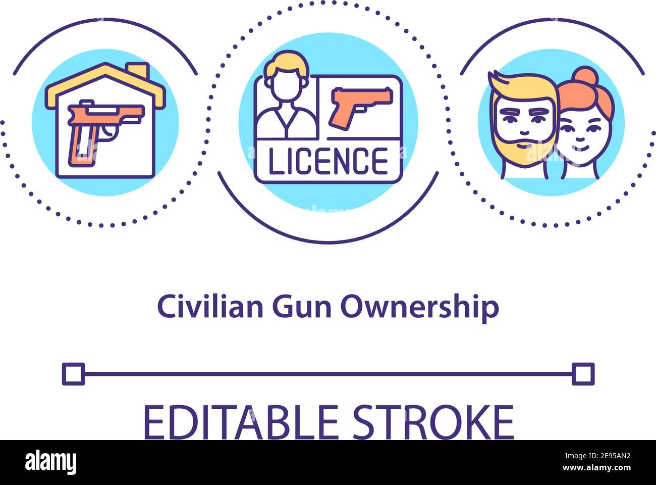 Civilian gun ownership concept icon Stock Vector Image & Art - Alamy