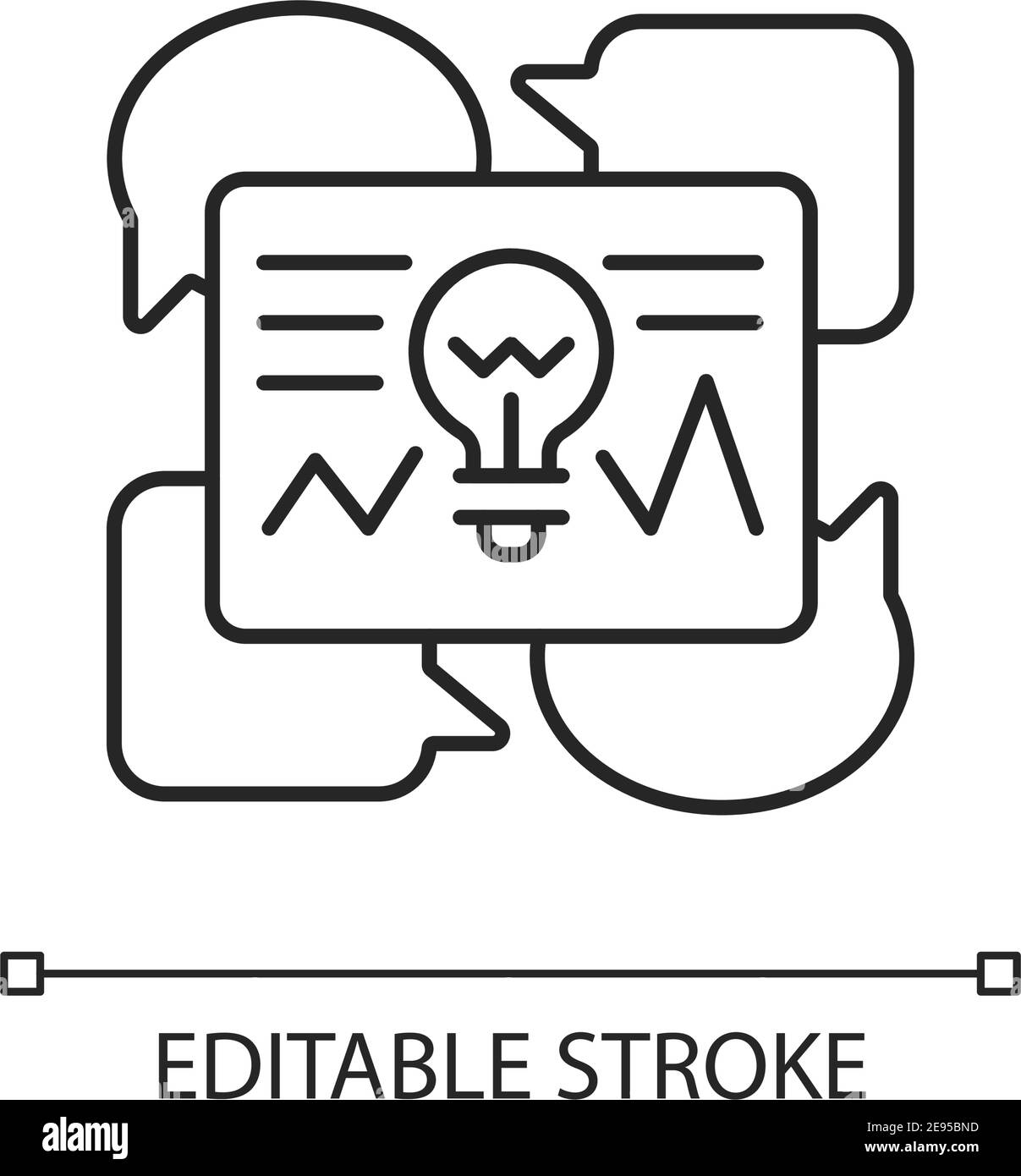 Communicating ideas linear icon Stock Vector Image & Art - Alamy