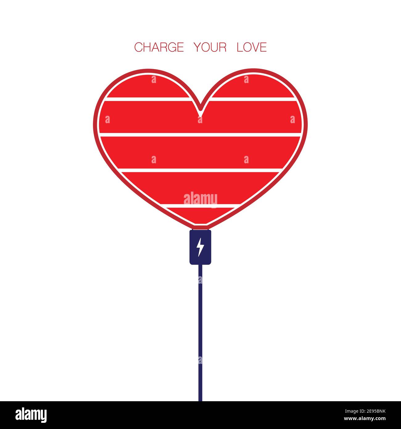 Charge your red love symbol Stock Vector Image & Art - Alamy