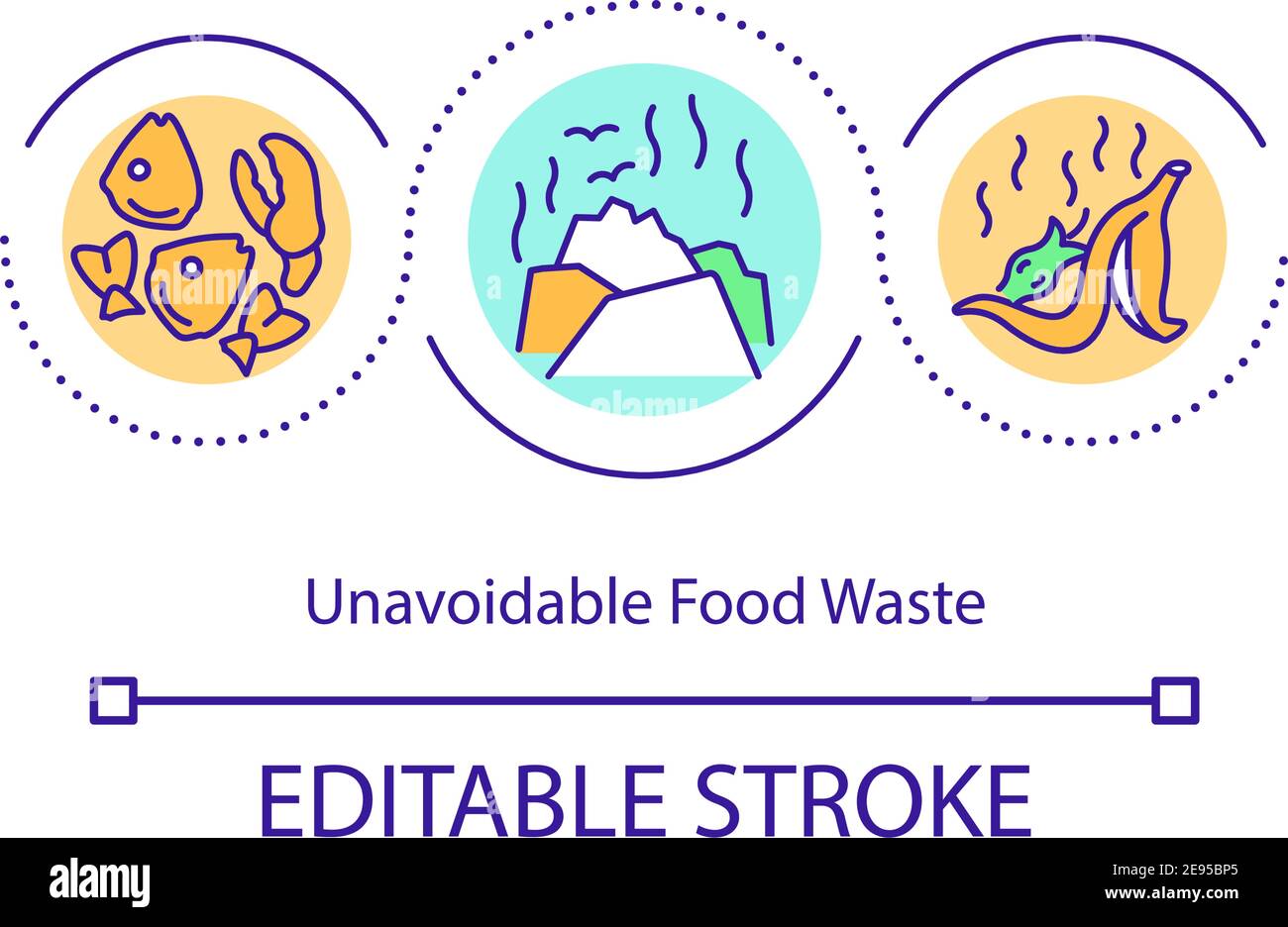 Unavoidable food waste concept icon Stock Vector Image & Art - Alamy