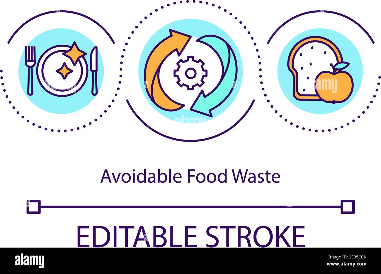 Avoidable food waste concept icon Stock Vector Image & Art - Alamy