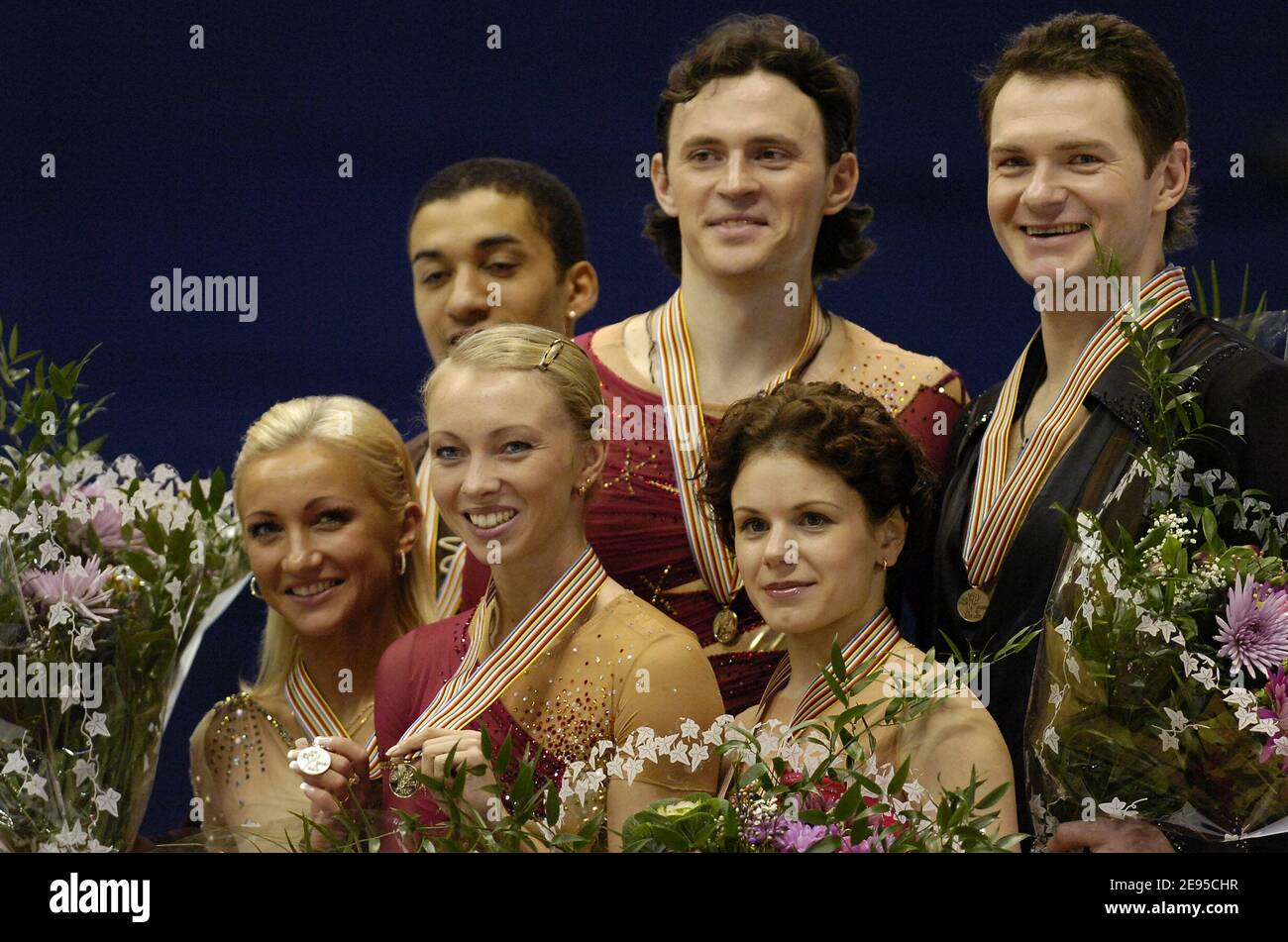 Aliona Savchenko and Robin Szolkowy of Germany take the second place ...