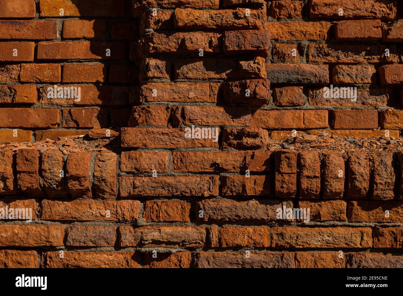 bricks wall coloured and with geometric shapes Stock Photo - Alamy