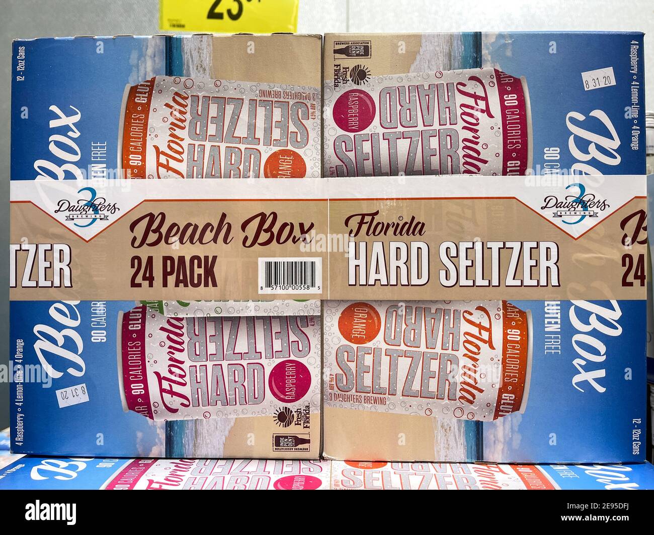 Orlando,FL USA - January 31, 2021: Cases of Florida Beach Box Hard ...