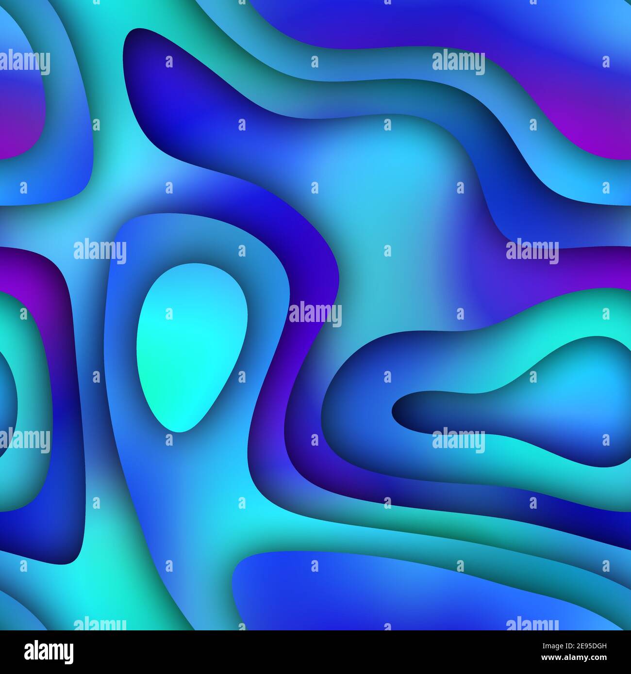 Seamless floating curved cut out paper vivid color Stock Photo - Alamy