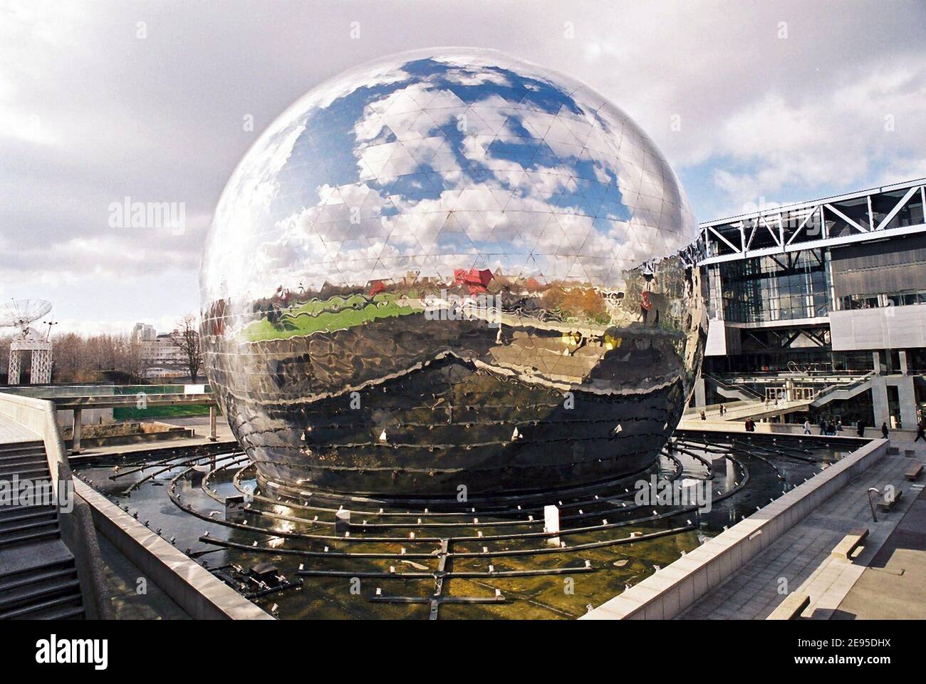 The Geode, a gleaming sphere 36 metres across containing a cinema with ...