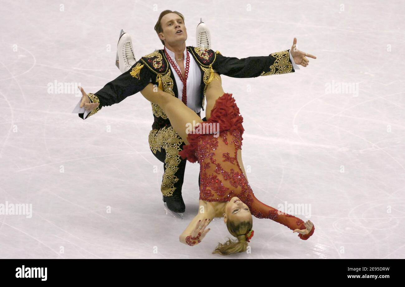 Russia's Gold medalists Tatiana Navka and Roman Kostomarov compete on ... Russia's Gold medalists Tatiana Navka and Roman Kostomarov compete on ...