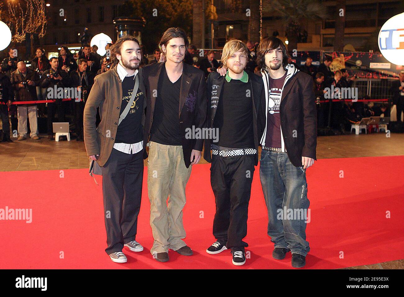 French band KYO arrives at the 7th NRJ Music Awards at the Palais des ...