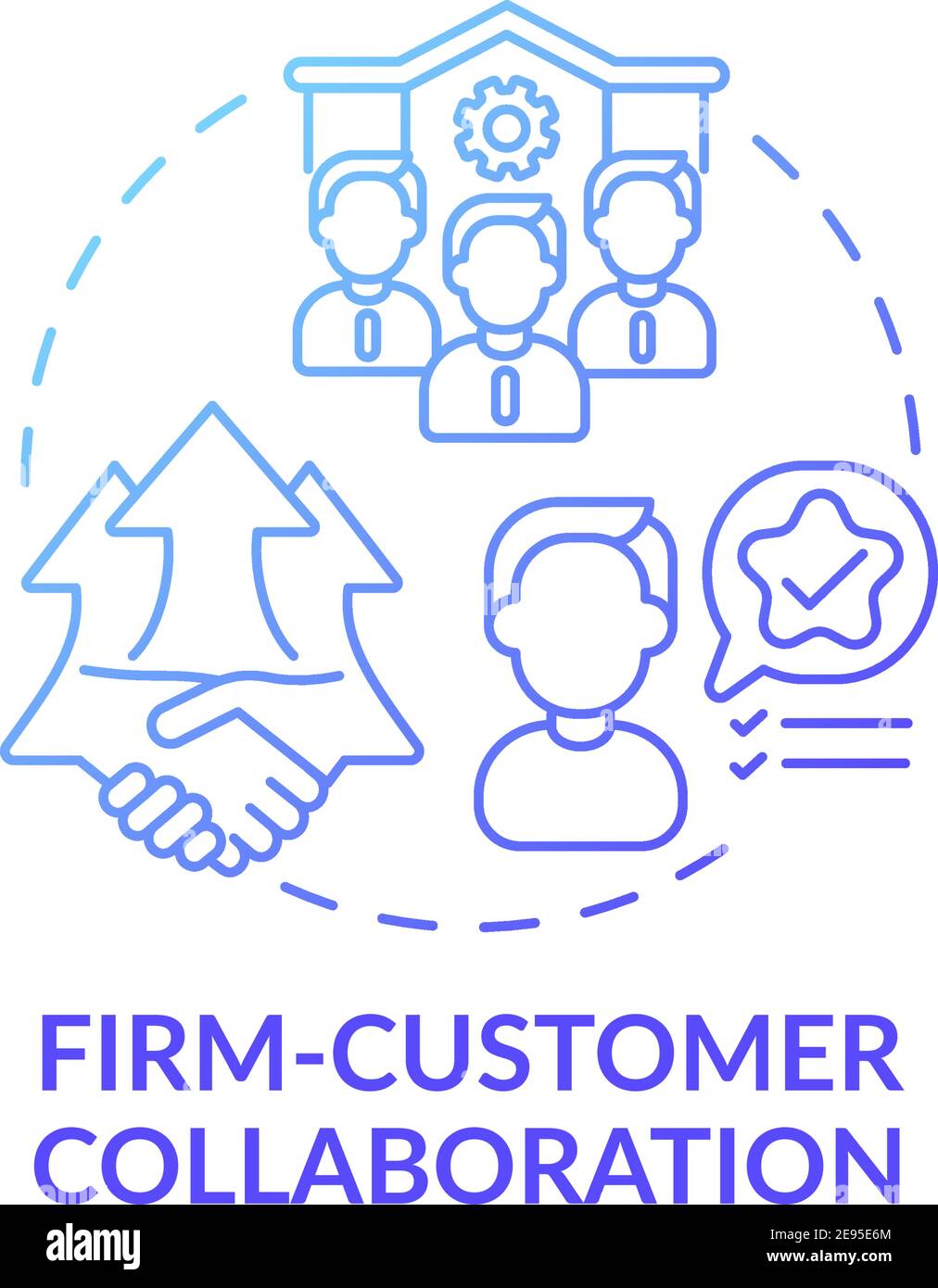 Firm-customer collaboration concept icon Stock Vector Image & Art - Alamy