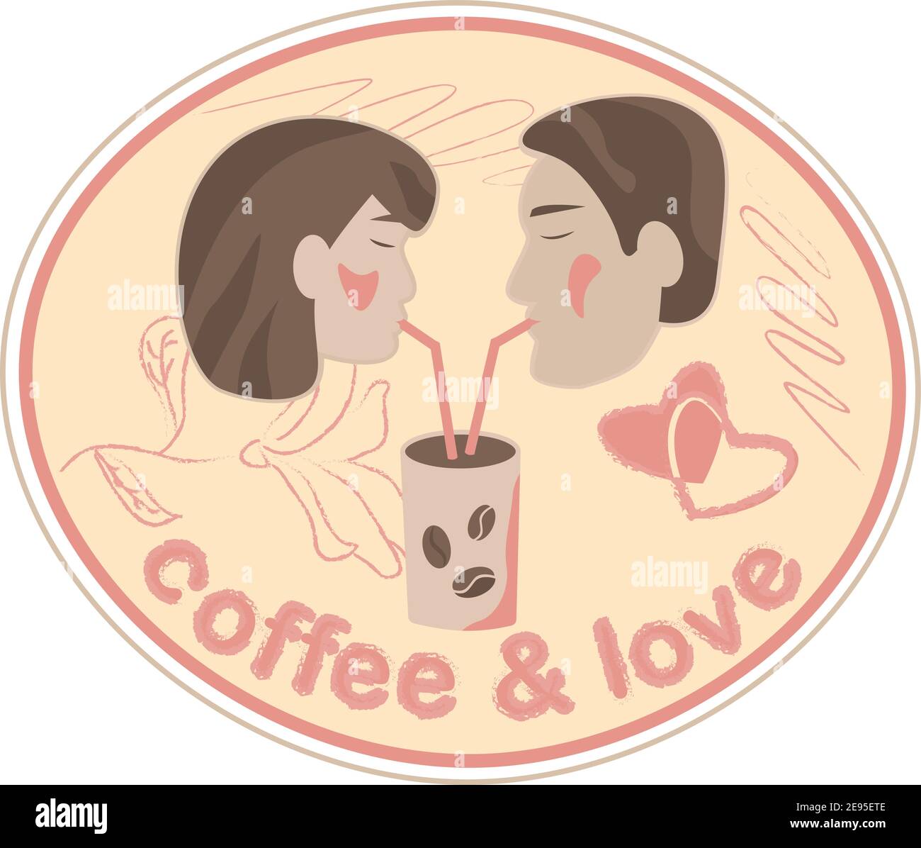 Couple face silhouette Stock Vector Images - Alamy