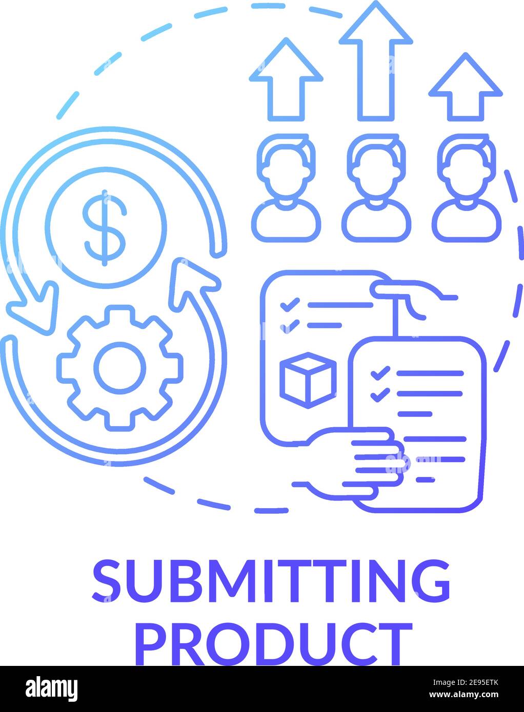 Submitting product concept icon Stock Vector Image & Art - Alamy