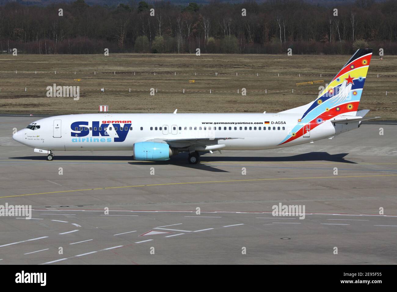 German Sky Airlines Boeing 737-800 with registration D-AGSA at Cologne ...