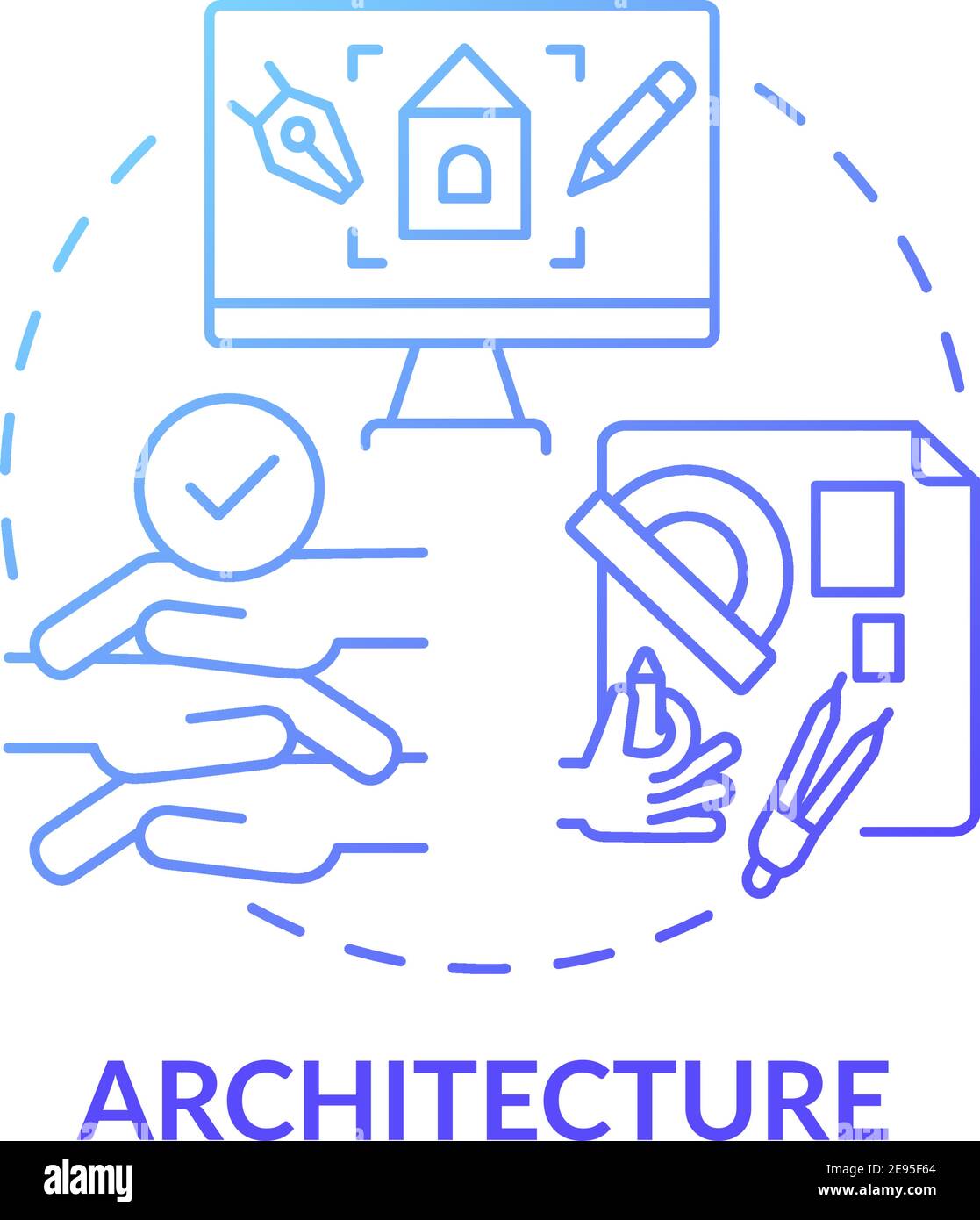 Architecture concept icon Stock Vector Image & Art - Alamy