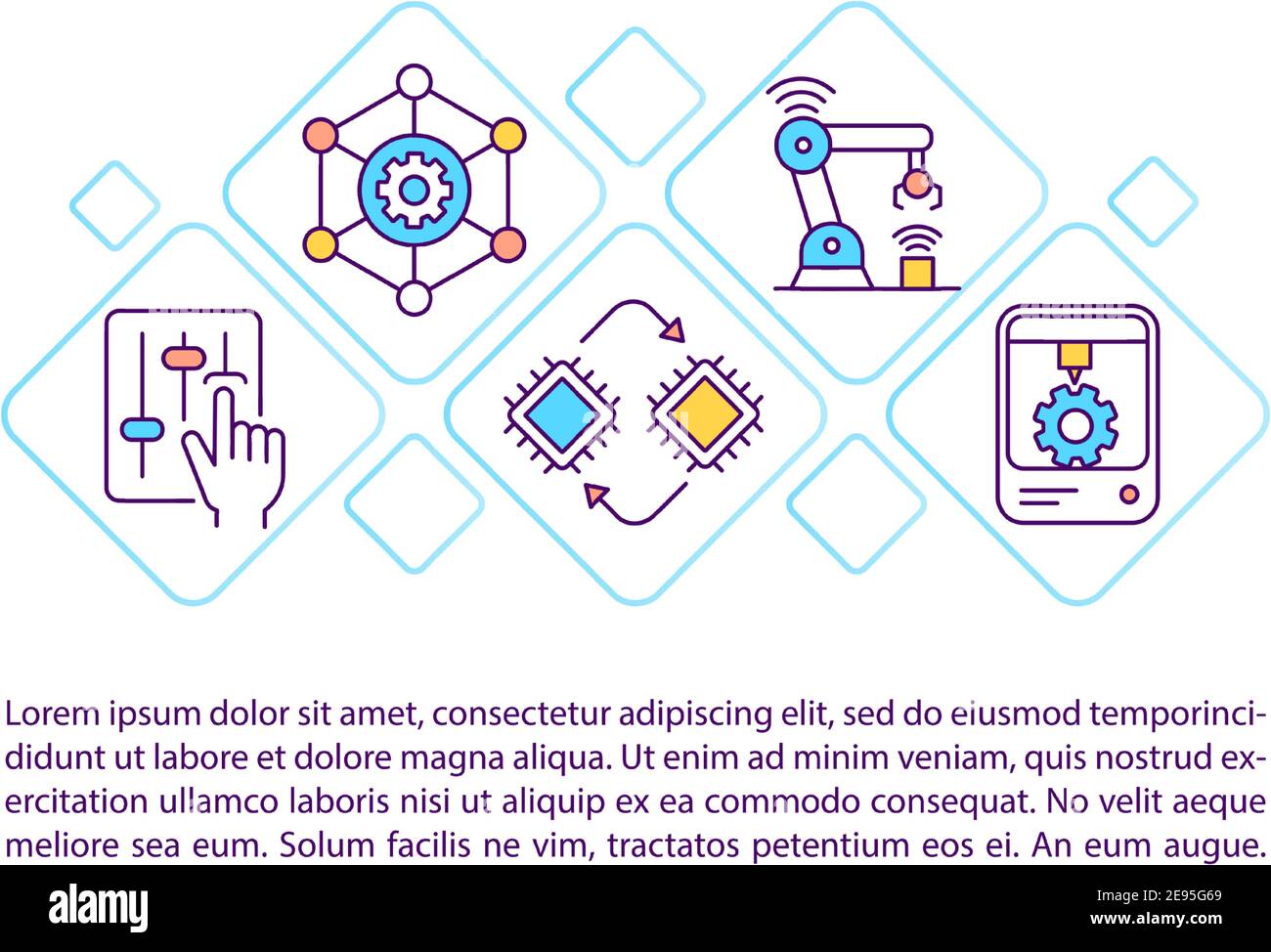 Creation of production system concept icon with text Stock Vector Image ...