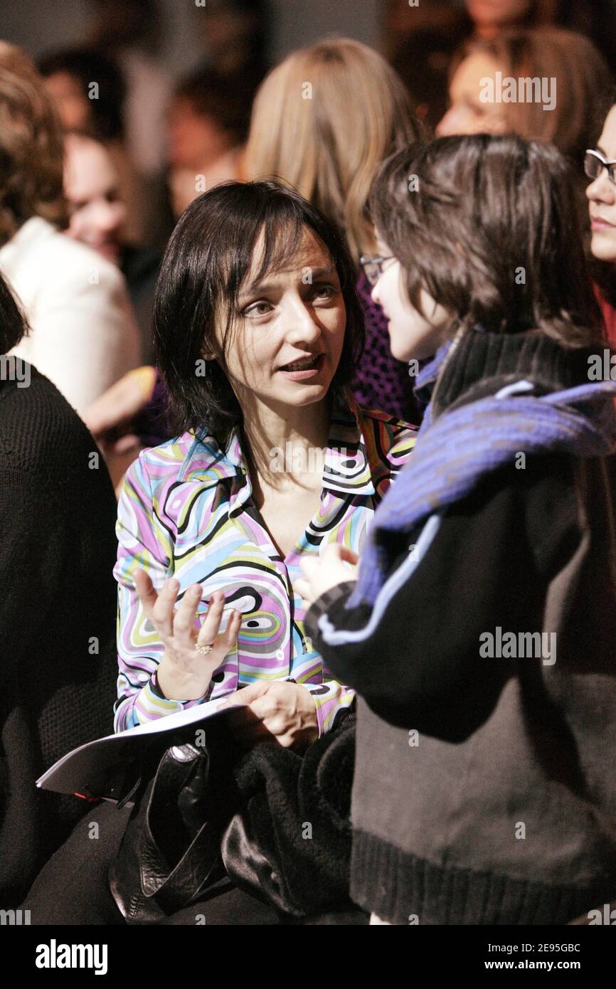 French actress Maria de Medeiros attends the presentation of French 'On ...