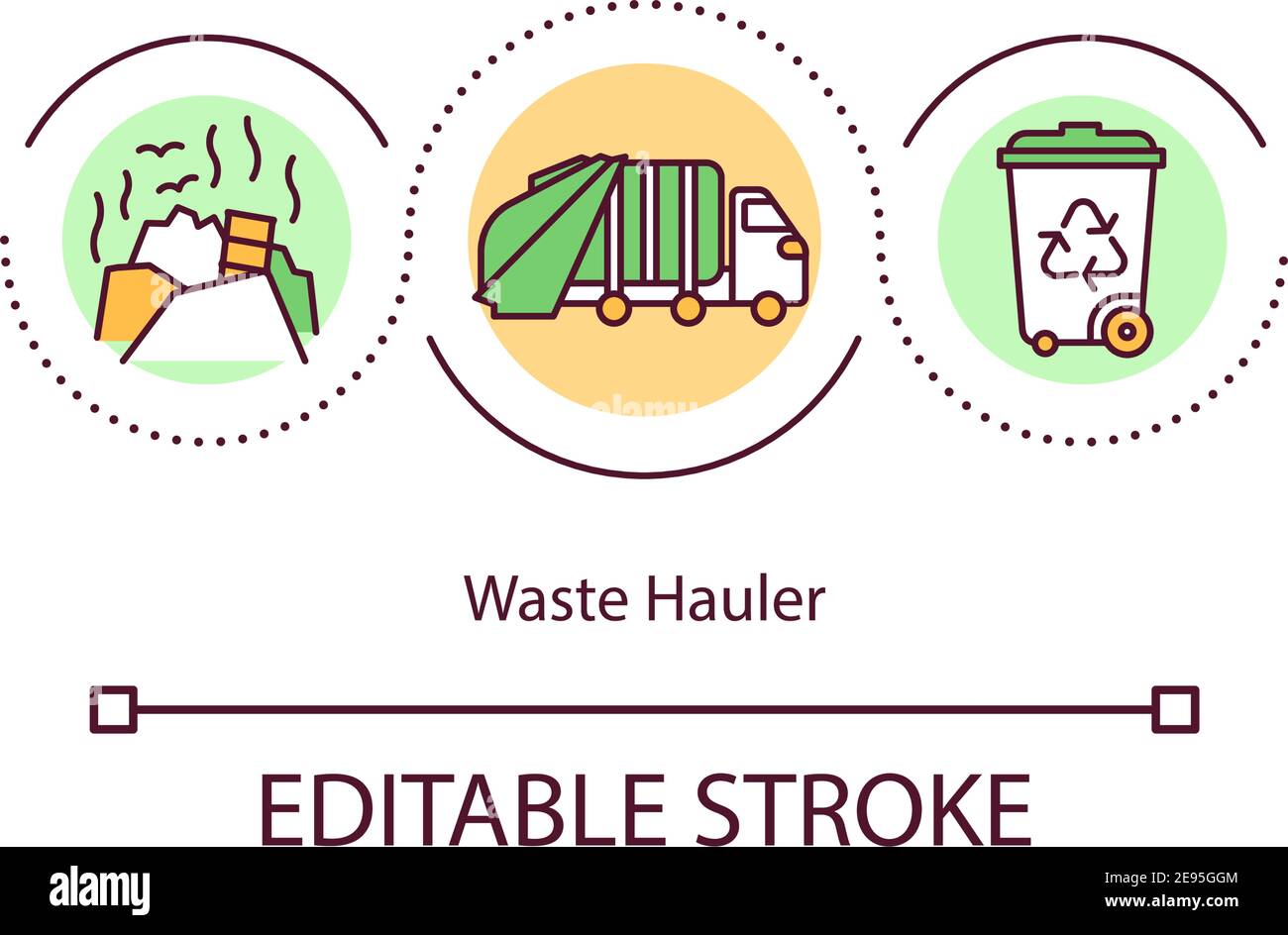 Waste hauler concept icon Stock Vector Image & Art - Alamy