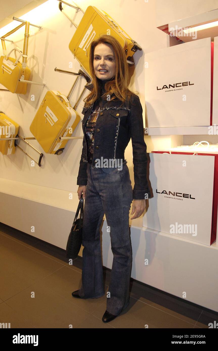 French actress Cyrielle Claire attends the Lancel store opening party ...