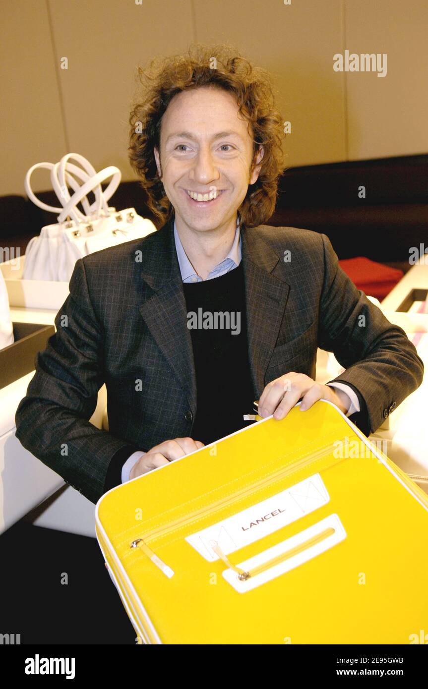 French TV presenter Stephane Bern attends the Lancel store opening ...