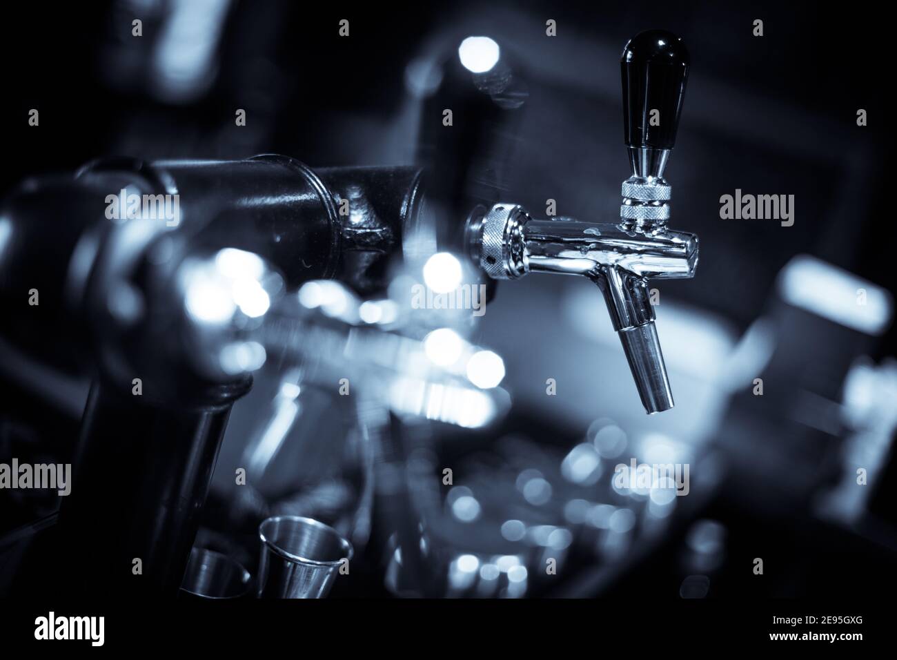 Close up shot of a beer tap in a bar Stock Photo - Alamy