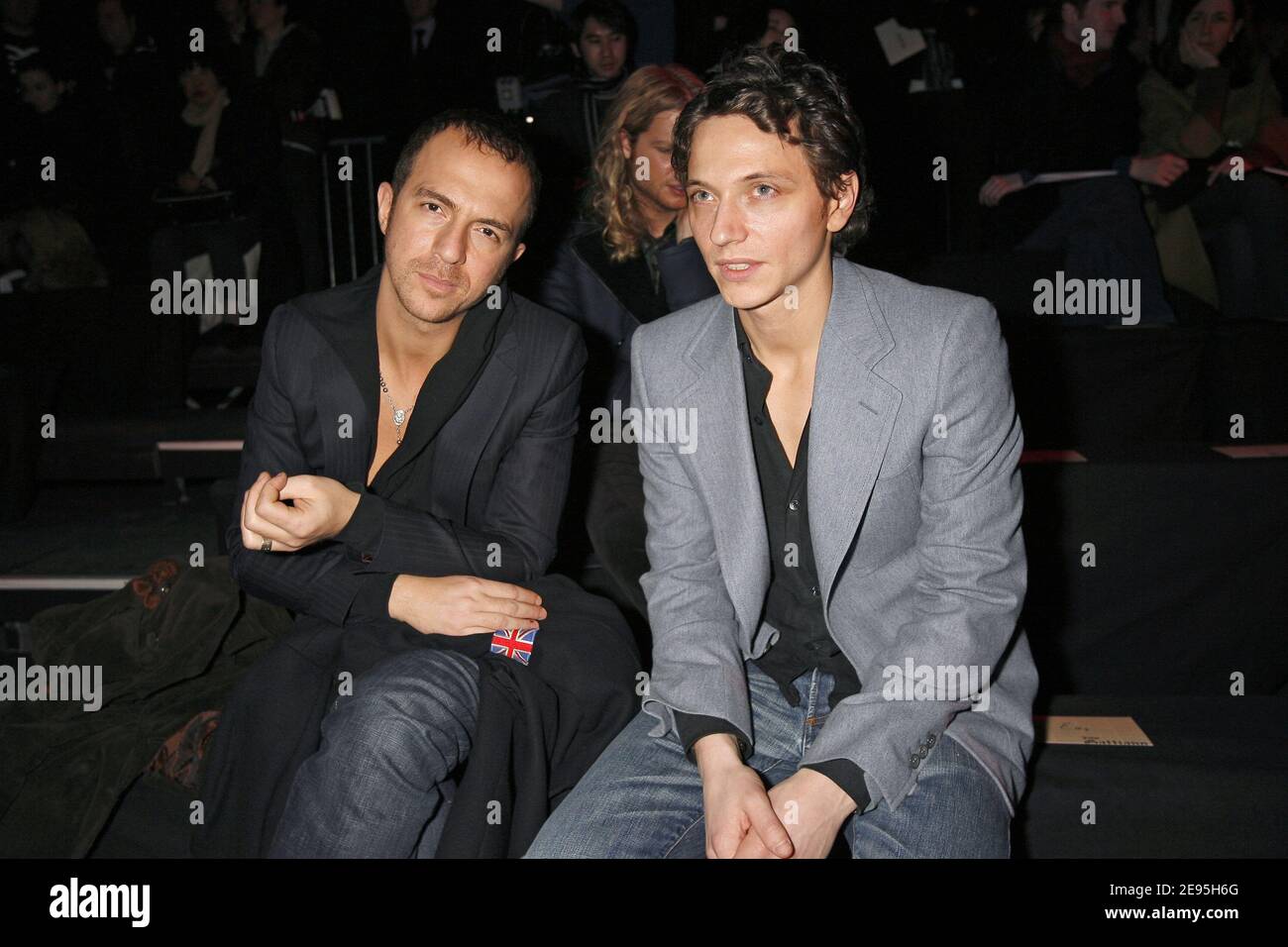 French singers Calogero and Raphael attend British fashion designer ...