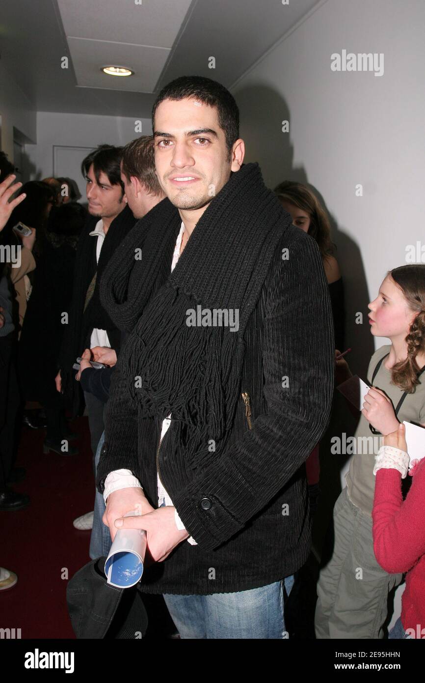 EXCLUSIVE. French singer Nicolas O. backstage after Chantal Goya's show ...