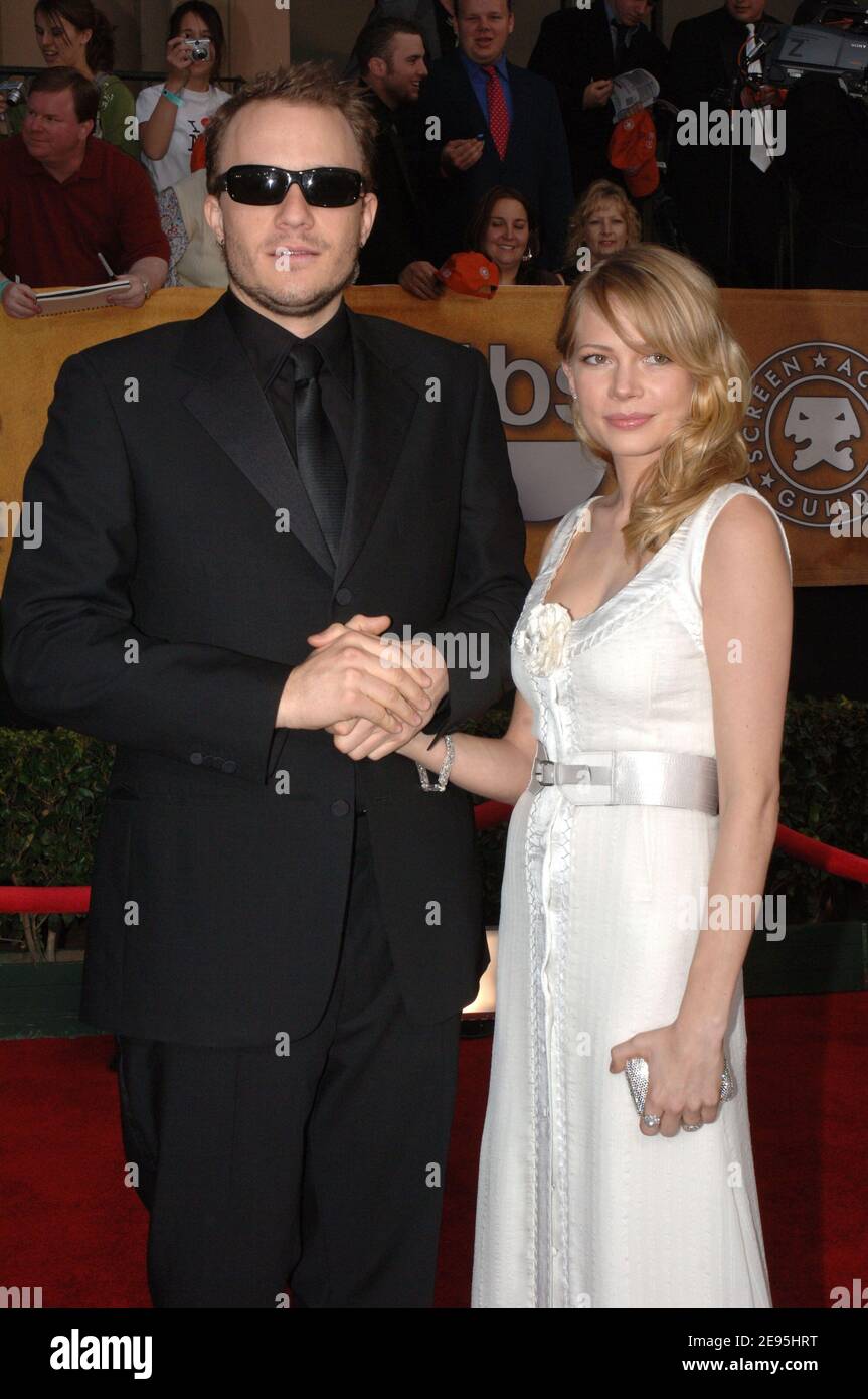 Heath Ledger and Michelle Williams attends the 12th Annual Screen ...