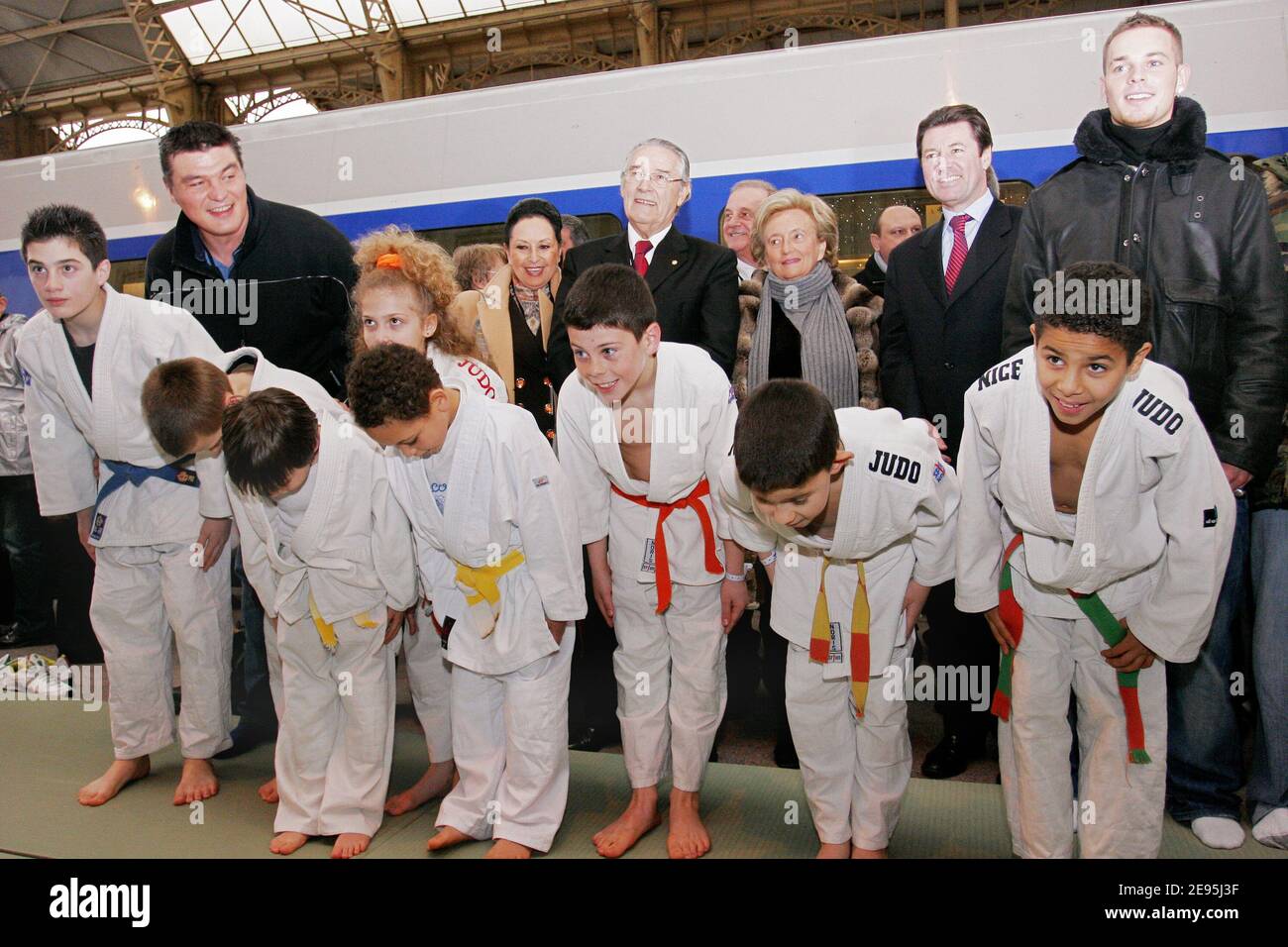 French singer M-Pokora in a friendly Judo fight with Olympic champion ...