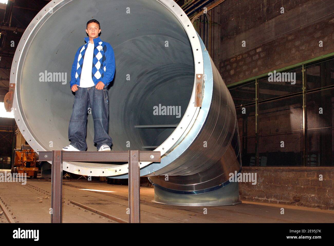 EXCLUSIVE. French singer Amine filming his video clip for his single ...