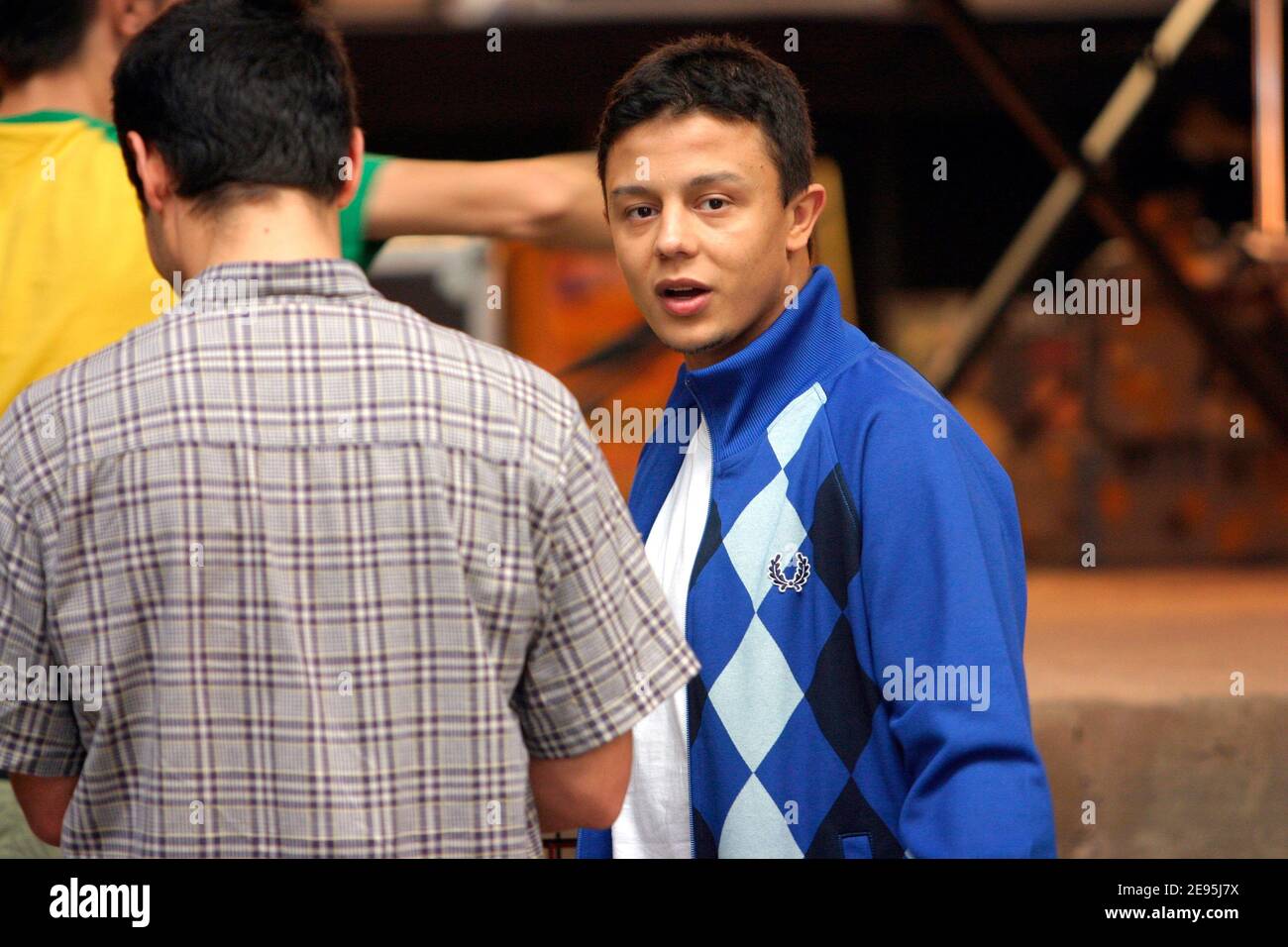 EXCLUSIVE. French singer Amine filming his video clip for his single ...