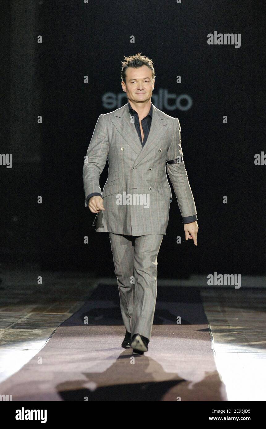 "French designer Franck Boclet for Francesco Smalto's men Fall-Winter ...