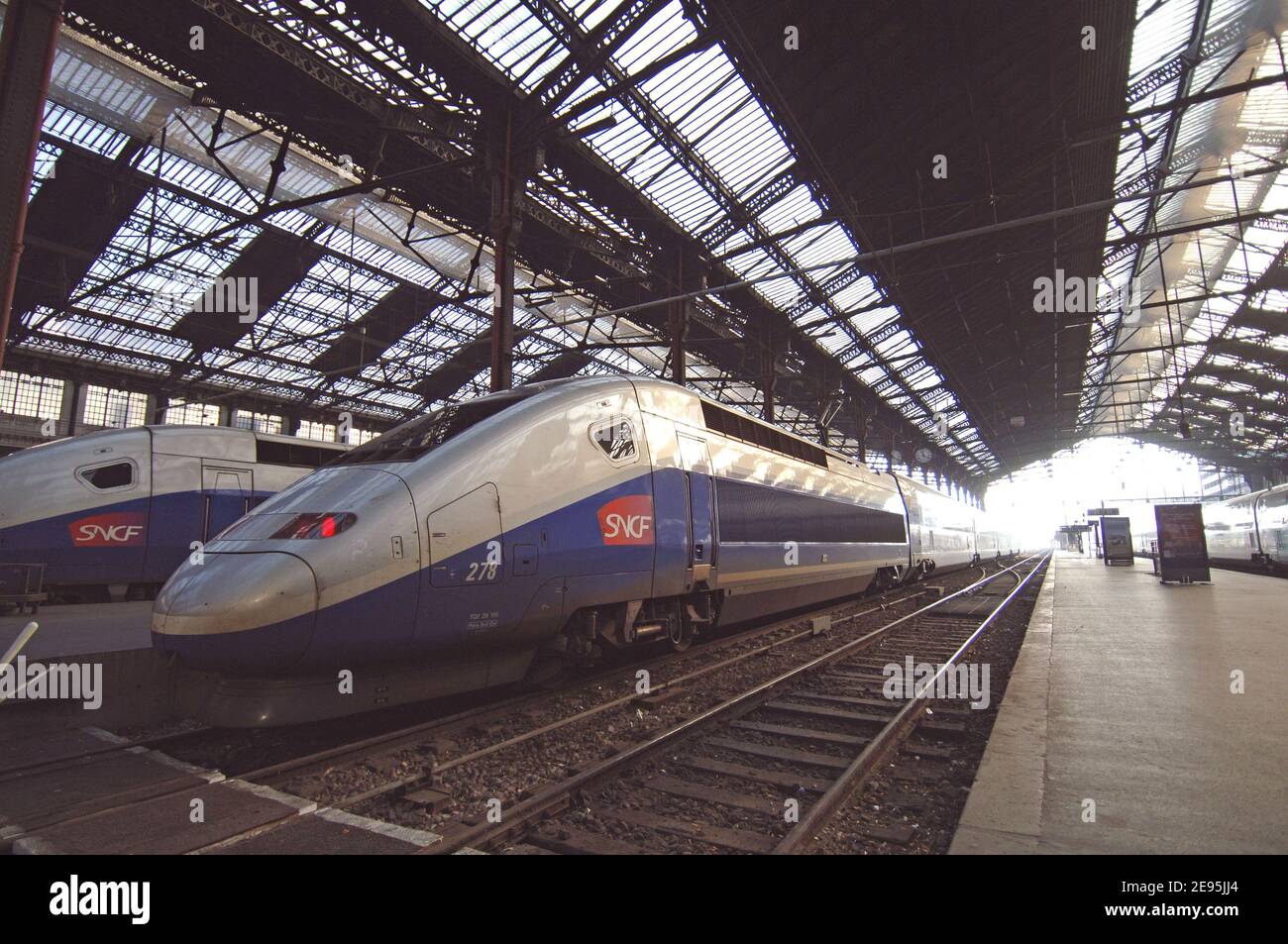 New train of 'La Banque Postale' wich is going to travel in France, at ...