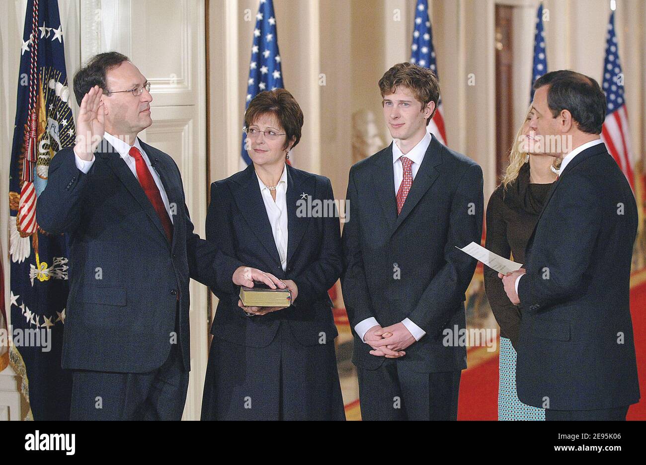 U.S. Supreme Court Justice Samuel Alito is sworn in by Chief Justice ...