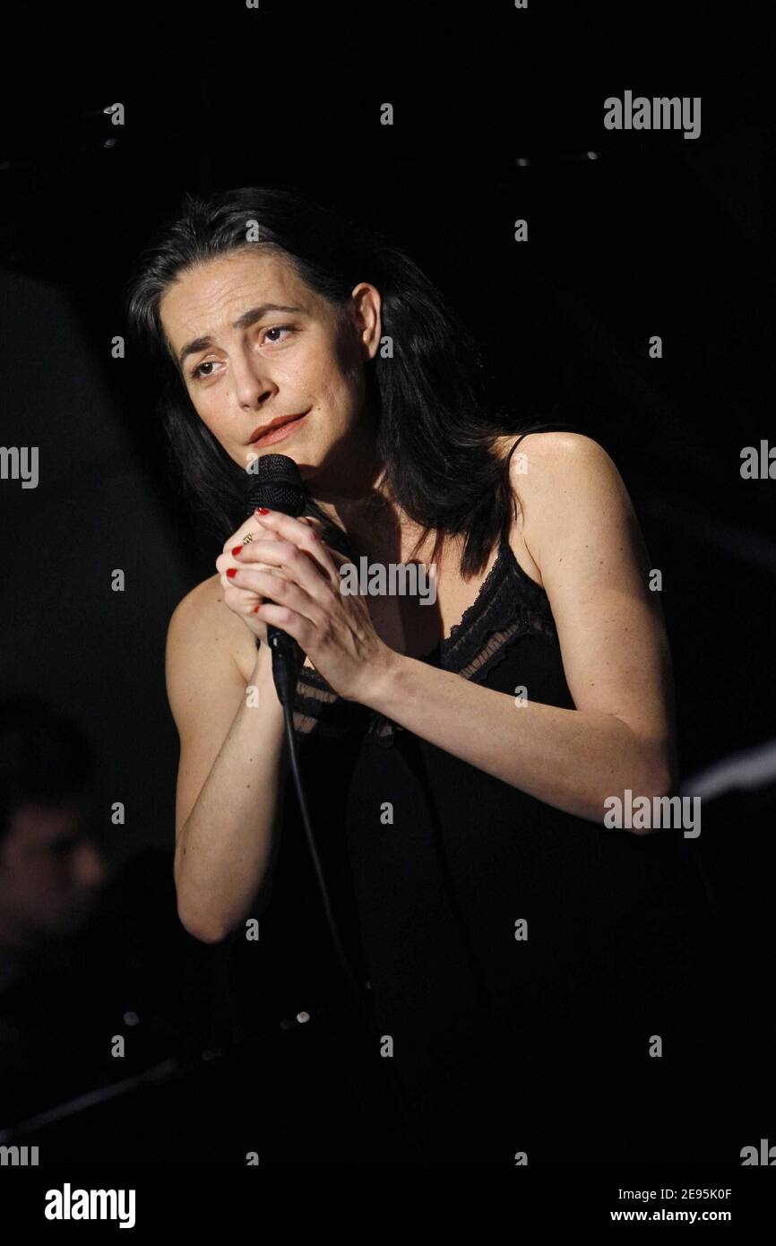 Singer Lio performs live during a show case at the Fnac des Ternes ...