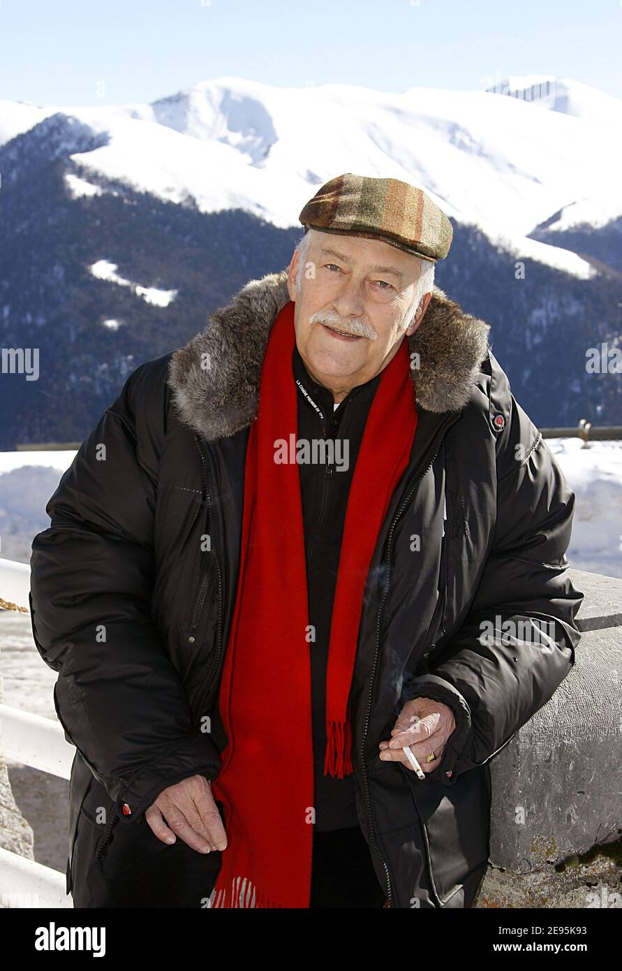 French actor Michel Duchaussoy poses during the 8th Luchon ...