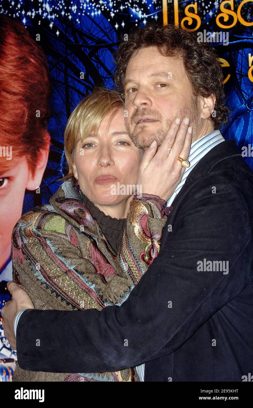 Actress Emma Thompson and Colin Firth pose at UGC Cine Cite Bercy to ...