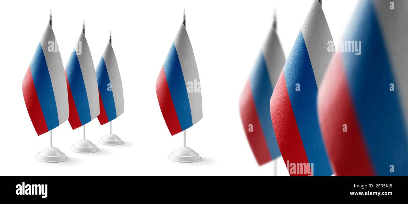 Set of Russia national flags on a white background Stock Photo - Alamy