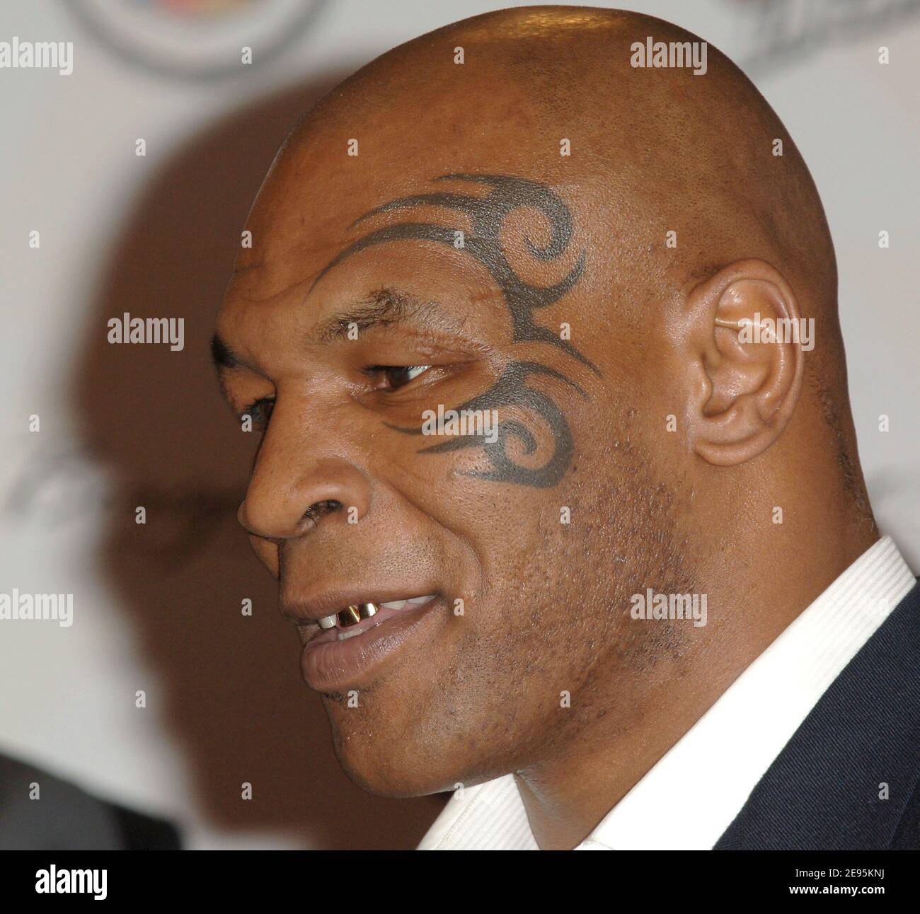 Mike Tyson attends the Maxim Rock City Super Bowl Party at the Max M ...