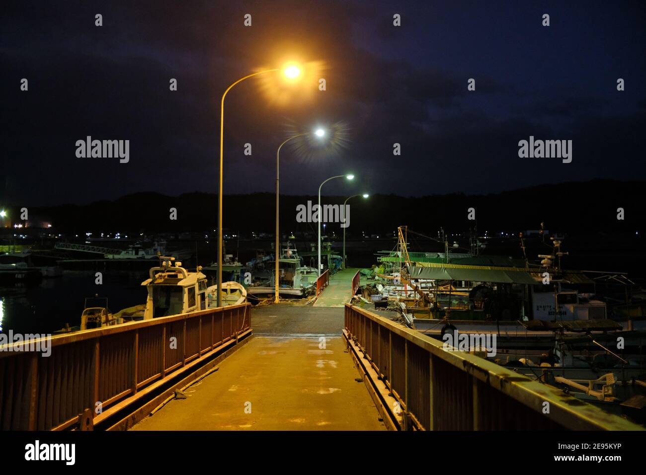 ETAJIMA, HIROSHIMA - JANUARY 2019: Fishing docks on an island in Japan ...
