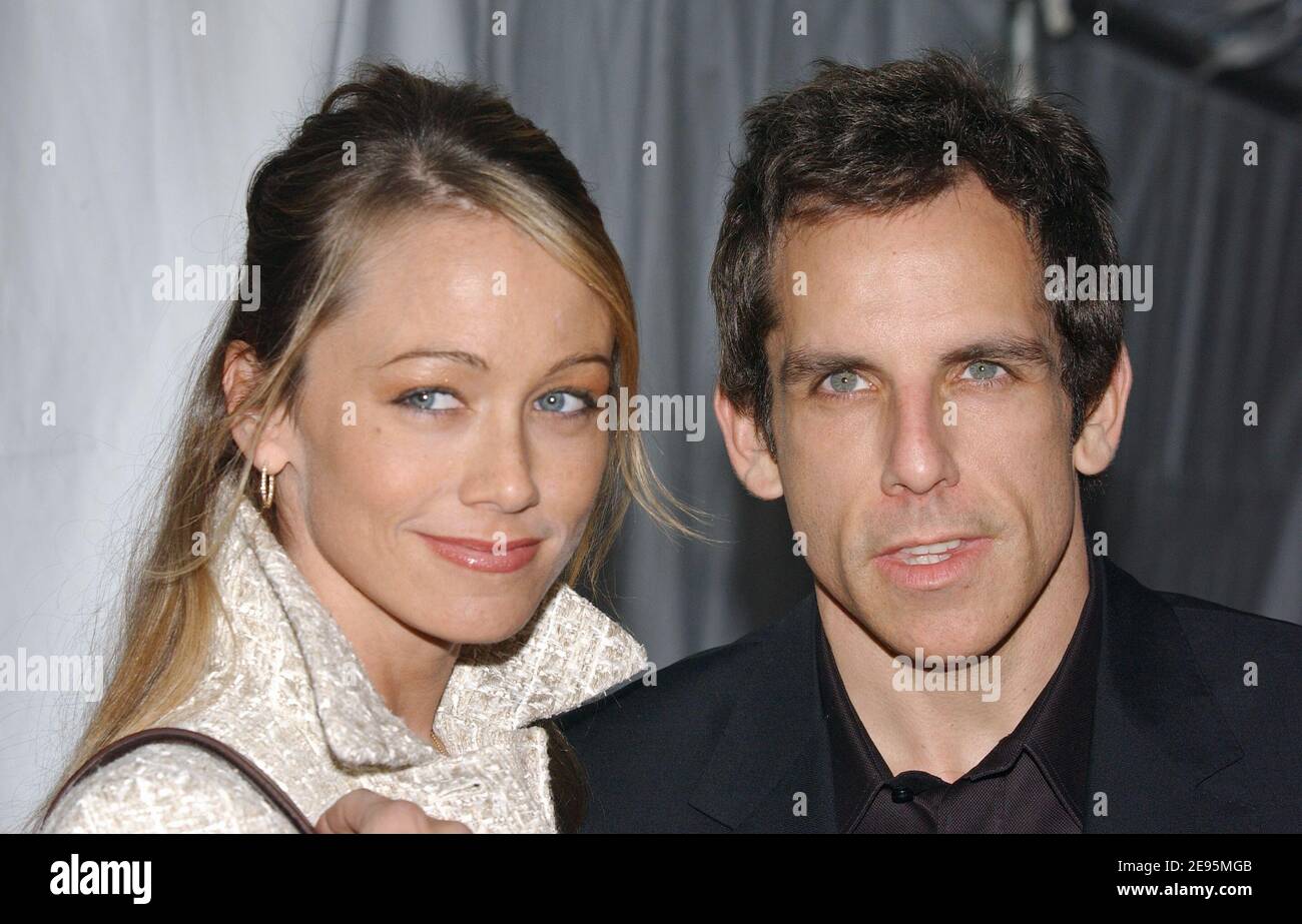 "Actor Ben Stiller and his wife actress Christine Taylor pose together ...