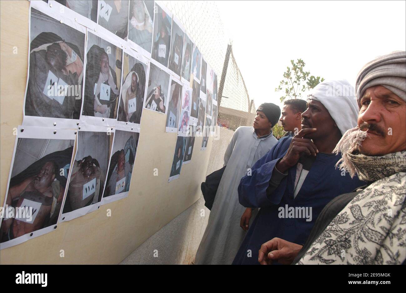 Egyptian authorities displayed photographs of bodies recovered from the ...