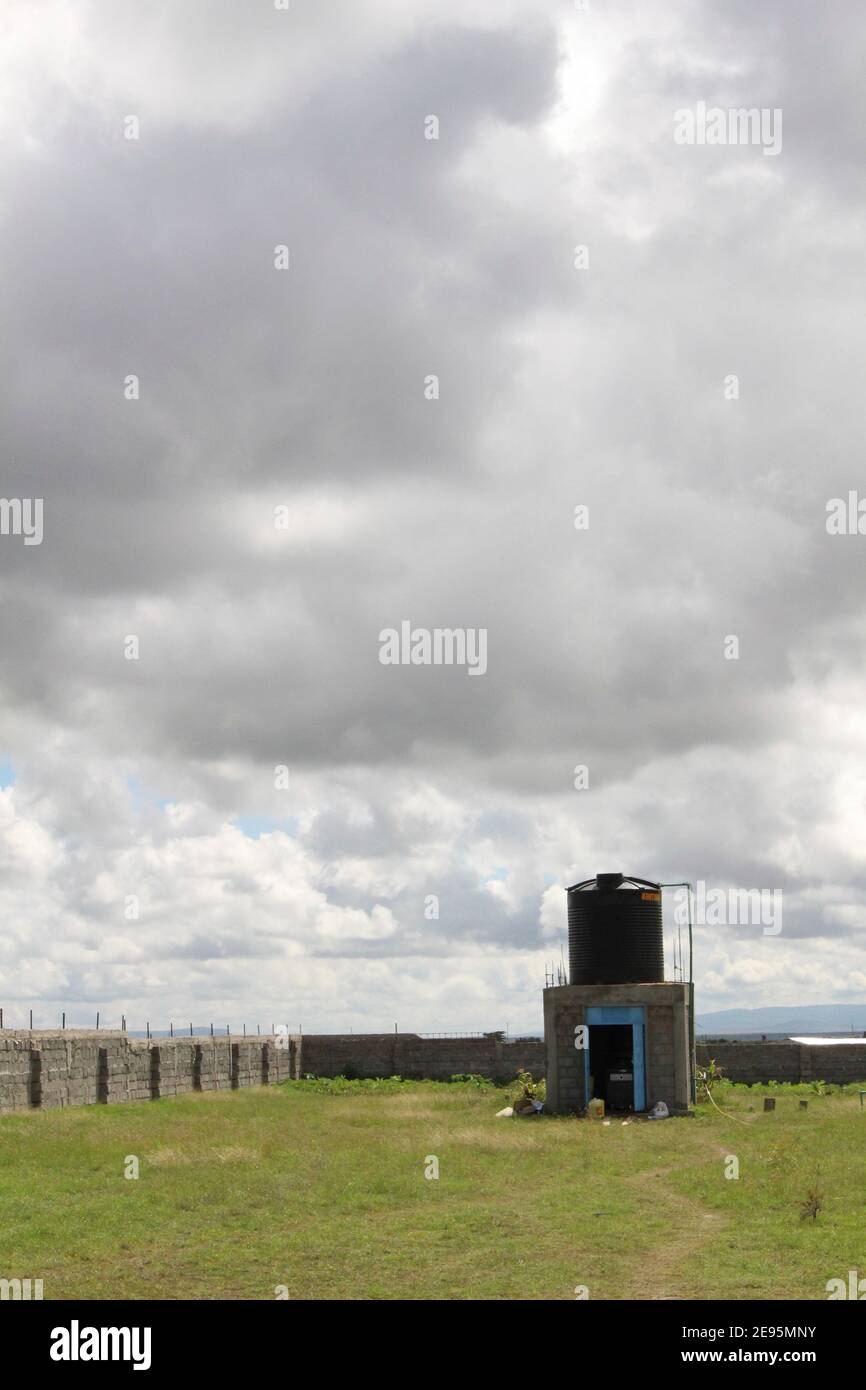 African prairie water tower Stock Photo - Alamy