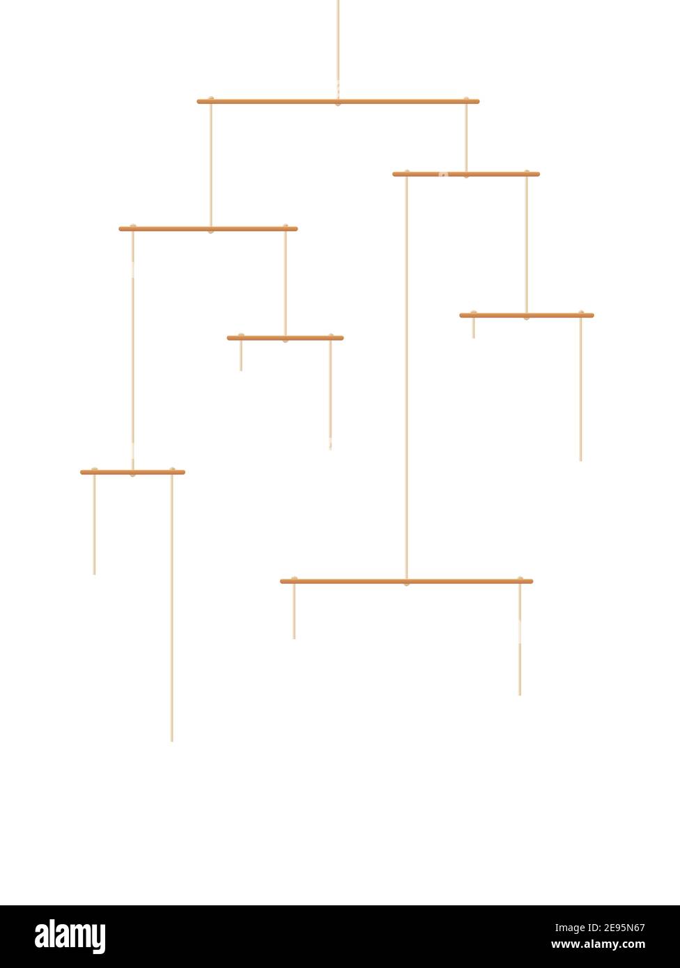 Mobile in balance and equilibrium without any objects - empty template ...
